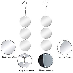 Dele Bird Scare Discs,24pcs Highly Reflective Double-Sided Bird Scare Devices, Decoration Product to Scare Away Birds