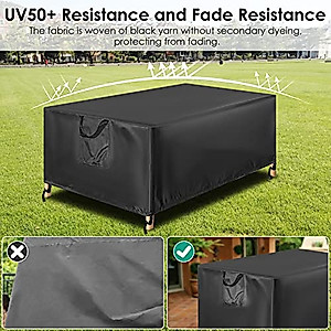 Patio Furniture Covers, Heavy Duty Outdoor Furniture Cover Waterproof, Patio Table and Chair Set Cover, UV Resistant Rain Sun Dustproof Patio Table Covers for Outdoor Furniture, 110 x 84 x 28 inches