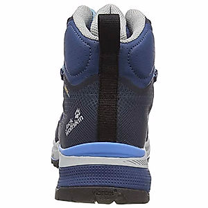 Jack Wolfskin Women's Force Striker Texapore Mid Hiking Shoe Boot, Dark Blue/Light Blue, 7.5