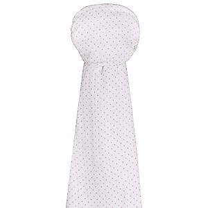 Ely's & Co. Cotton Muslin Swaddle Blanket 1-Pack — 100% Cotton Muslin Extra-Large Swaddle Blankets (47” x 47”) Printed (Pink Pin Dot)
