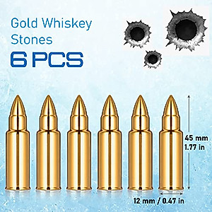 Eligara Whiskey Stones Set - Wooden Crate (6 pcs), Stainless Steel Ice Cubes Cooling Whisky Rocks - Scotch Gifts for Him Dad Boyfriend Husband