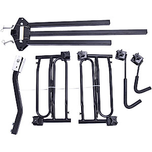 Goplus 2-Bike Hitch Mounted Rack, Hitch Bike Rack Carrier Fits 1-1/4" and 2" Hitch Receivers, Tray Style Smart Tilting Design Bicycle Rack