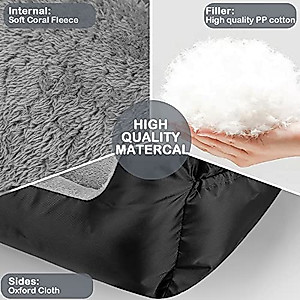 FAREYY Dog Car Seat for Small Dogs, Warm Soft Pet Car Seat Washable Dog Car Bed with Storage Pocket and Clip-On Safety Leash Portable Car Travel Carrier Booster Seats