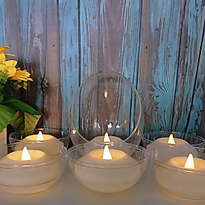 LARDUX12 PCS Artificial Flowers & 12 PCS Floating Candles