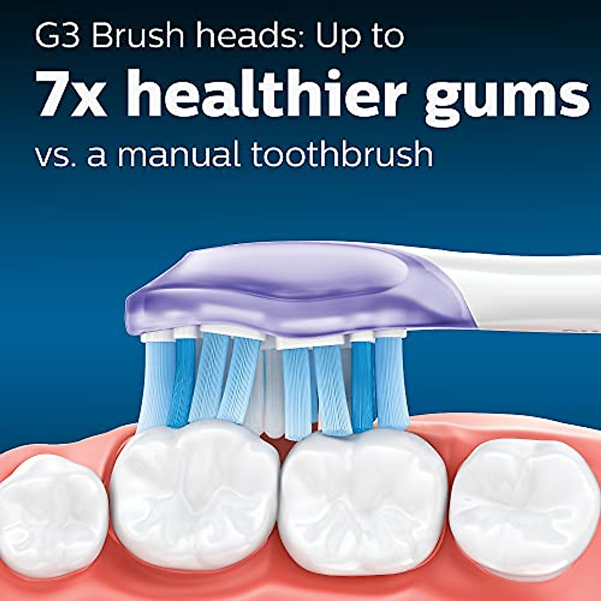 Philips Sonicare Genuine Replacement Toothbrush Heads Variety Pack, C3 Premium Plaque Control, G3 Premium Gum Care & W3 Premium White, 3 Brush Heads, White, HX9073/65