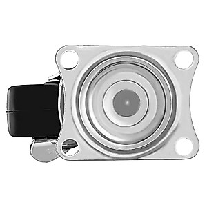 FactorDuty 24 Pack 2" Swivel Caster With Brake Wheels Hard Rubber Base w/Top Plate & Bearing (2" w/brake, 24 pcs)