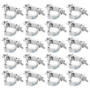 GBGS 20 Pack O-Clamp 2 Inch Lighting Mount for Stage Lighting Moving Head Light Par Light Spotlight Aluminum Alloy Finish Max Load 220 LB, TUV Certificated ID:1419037861