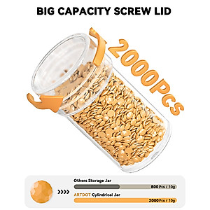 ARTDOT Diamond Painting Storage Containers, 4 Pack Stackable Bead Organizers with 128 Slots and Diamond Art Accessories and Tools for Beads Nail Pill Rhinestones Seed