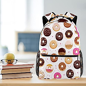 School Backpack Travel Backpack,Boy Girl Backpack,colorful donuts,Outdoor Sports Rucksack Casual Daypack