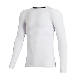 Willit Boys' Compression Shirts Youth Long Sleeve Football Undershirts Kids Baseball Quick Dry Baselayer White M