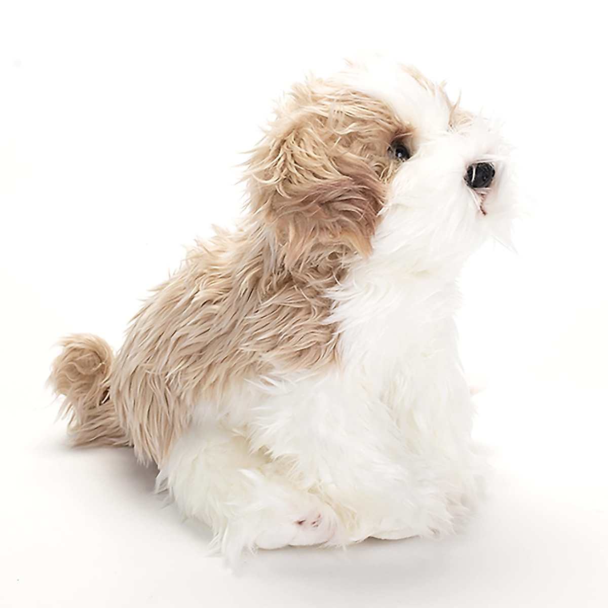 DEMDACO Small Maltipoo Dog Curly Light Brown White Children's Plush Stuffed Animal Toy