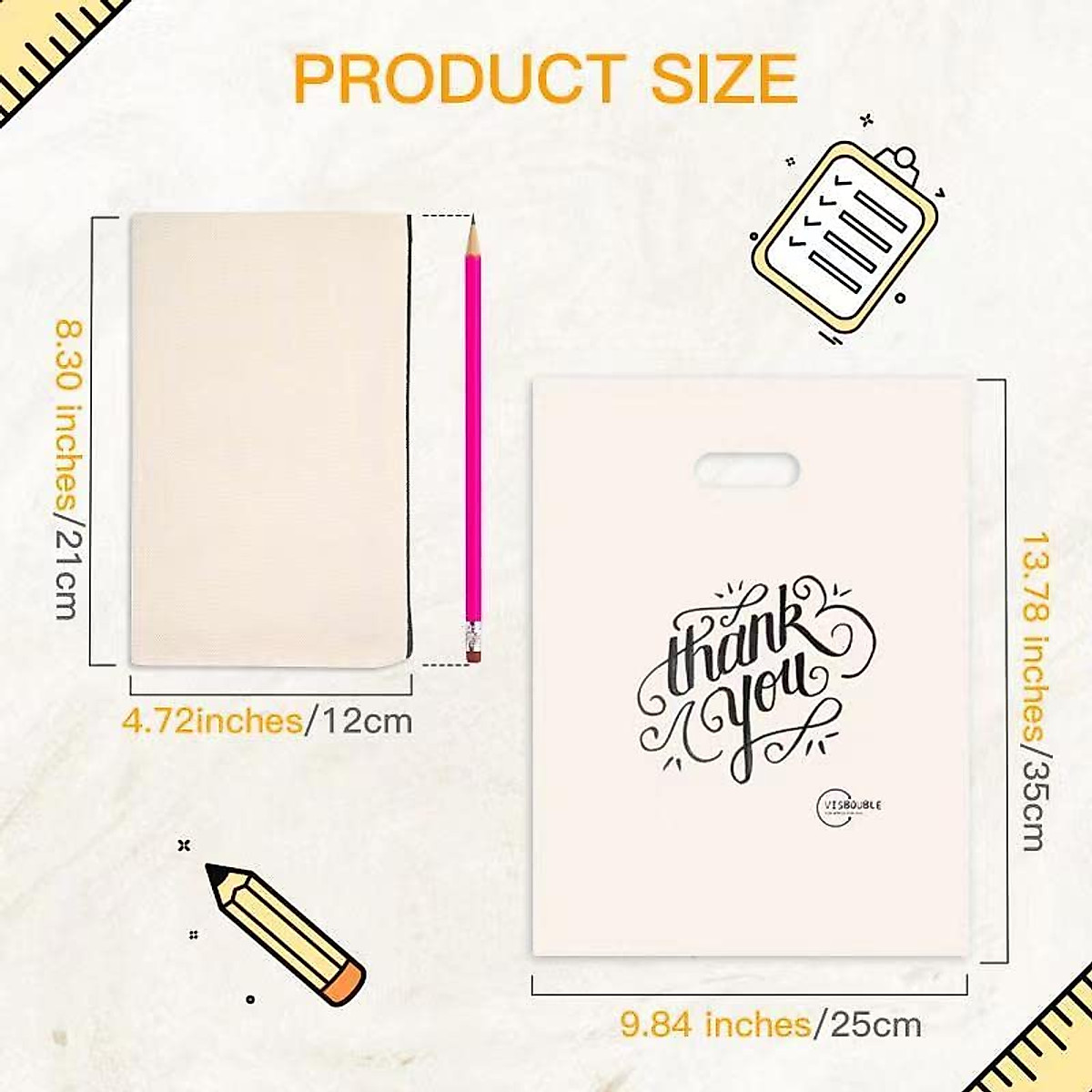 Visbouble 10 Pack Blank Craft DIY Canvas Makeup Bag - Cosmetic Bag with Zipper, Plain Pencil Case Pen Pouch for Cricut, Travel Toiletry Small Bag with 10 PCS Individual Gift Packaging