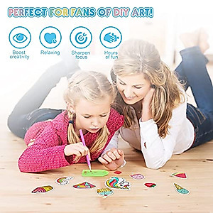 TOY Life Diamond Painting Kit For Kids with Keychains, Crafts for Girls Ages 8-12, Diamond Art for Kids, Diamond Dot Gem Art Kits for Kids, Kids Arts and Crafts for Kid Ages 8-12, Unicorn Painting Kit