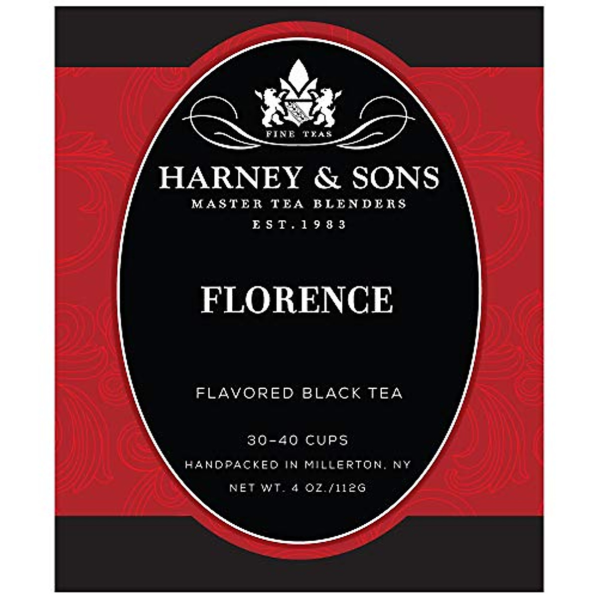 Harney & Sons Chocolate Black Tea, Florence, Hazelnut, 4 Ounce