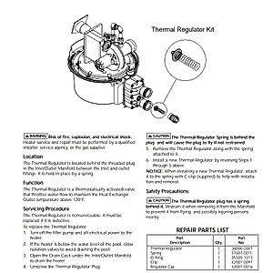 Wztepeng Thermal Regulator 77707-0010 Compatible with Pentair Mastertemp or Sta Rite Max-E-Therm Pool and Spa Heaters Replace 38000-0007S