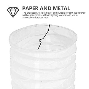 Uonlytech Paper Floor Lamp Shades Nordic Style Table Light Cover Barrel Chandelier Protector for Home Hotel Bedside Desk Wall Floor Lamp