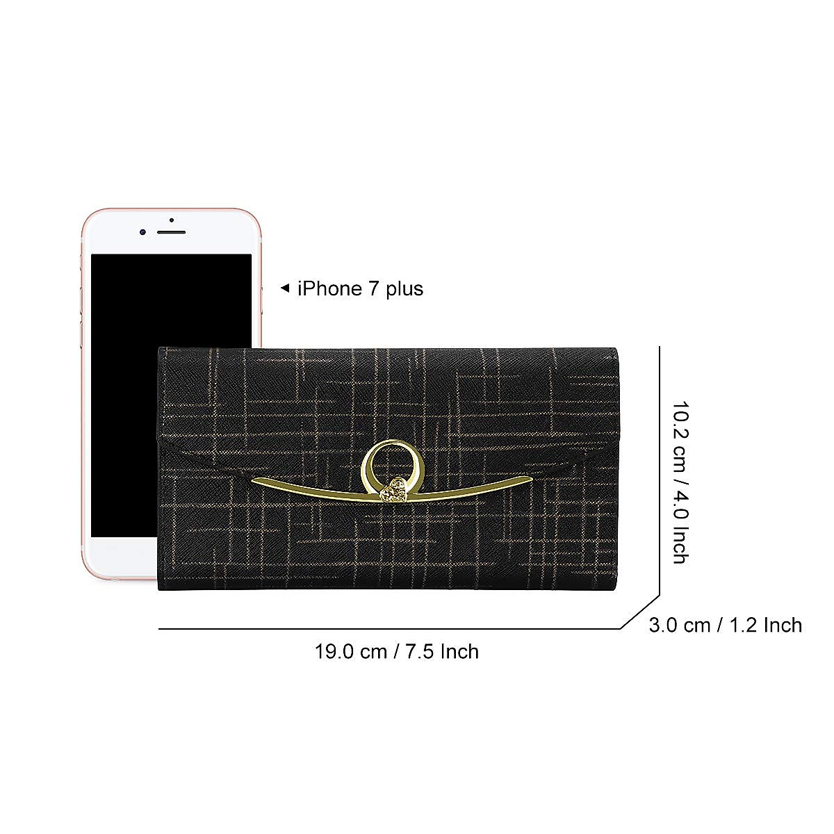 XEYOU Women Leather Wallet Trifold Clutch Wallet Purse Ladies Card Holder Cellphone Wallet for Women