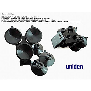 Improved Windshield Mount Bracket U3CBLK with 6 Black Suction Cups for Most Uniden Radar Detectors