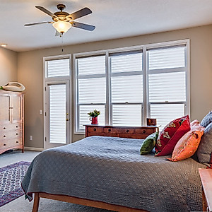 DERZGAO Window Privacy Film with Installation Tools, Blinds Pattern, Static Cling, Anti UV, Heat Control, Ideal for Home Shower Office Glass Door (Blinds Pattern, 17.5X78.7Inch)