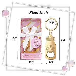 JSIXASO Keychain Bottle Opener, 28 PCS Baby Bottle Openers for Baby Shower Party Favors, Birthday Party, Wedding Favors Gifts and Souvenir (Pink1)