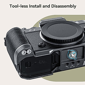 SmallRig Z f Handgrip L-Shape Grip for Nikon with Ergonomic Silicone Grip, Built-in Quick-Release Plate for Arca for Quickly Switch on Gimbal/Tripods/Handheld Shooting - 4262