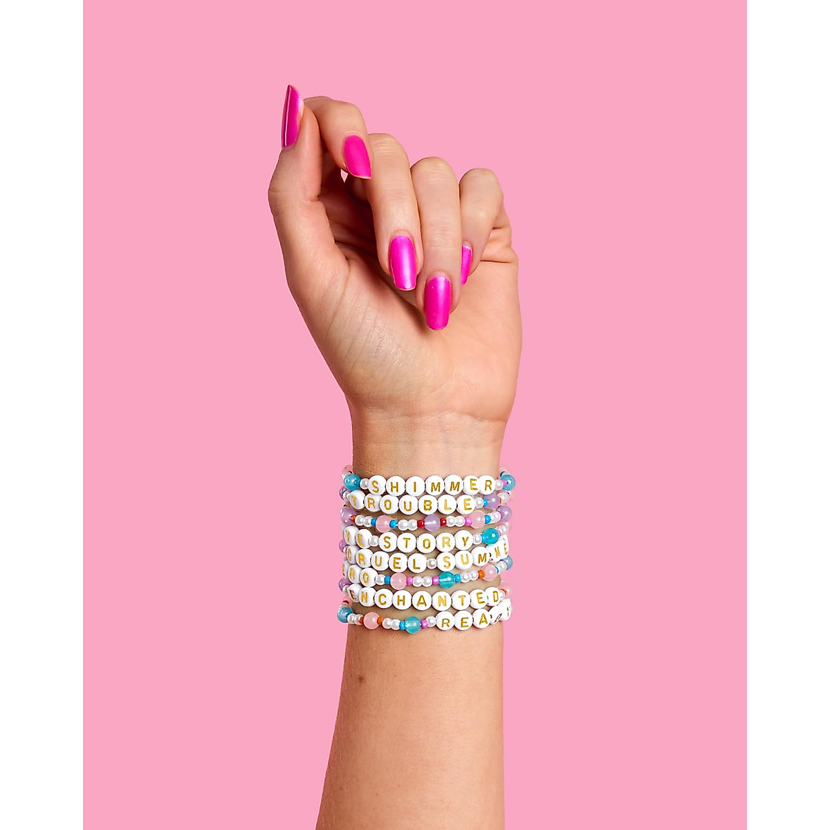 xo, Fetti Party Friendship Bracelets - 8 count | Eras Beaded Party Favor, Goodie Bag, Bachelorette Party, Pearl Bead Concert Decor