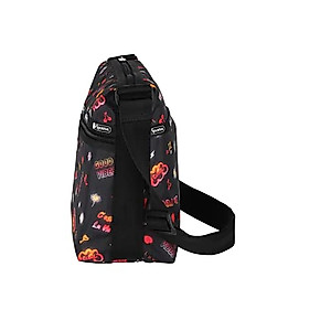 LeSportsac Stay True Small Hobo Crossbody Handbag, Style 3709/Color E481, Empowering Pop Art Style Words w Tie-Dye Effect: Be You, Stay True, Shine, Self Love Club + Colorful Hearts