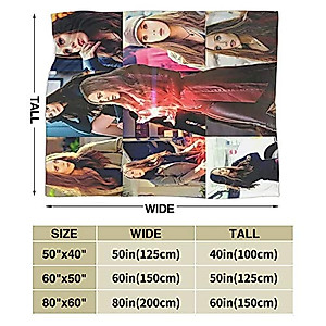 Elizabeth Olsen Wanda Maximoff Soft and Comfortable Wool Fleece Throw Blankets Yoga Blanket Beach Blanket Suitable for Home and Tourist Camping