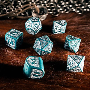 Q-Workshop Viking RPG Dice Set Mjolnir