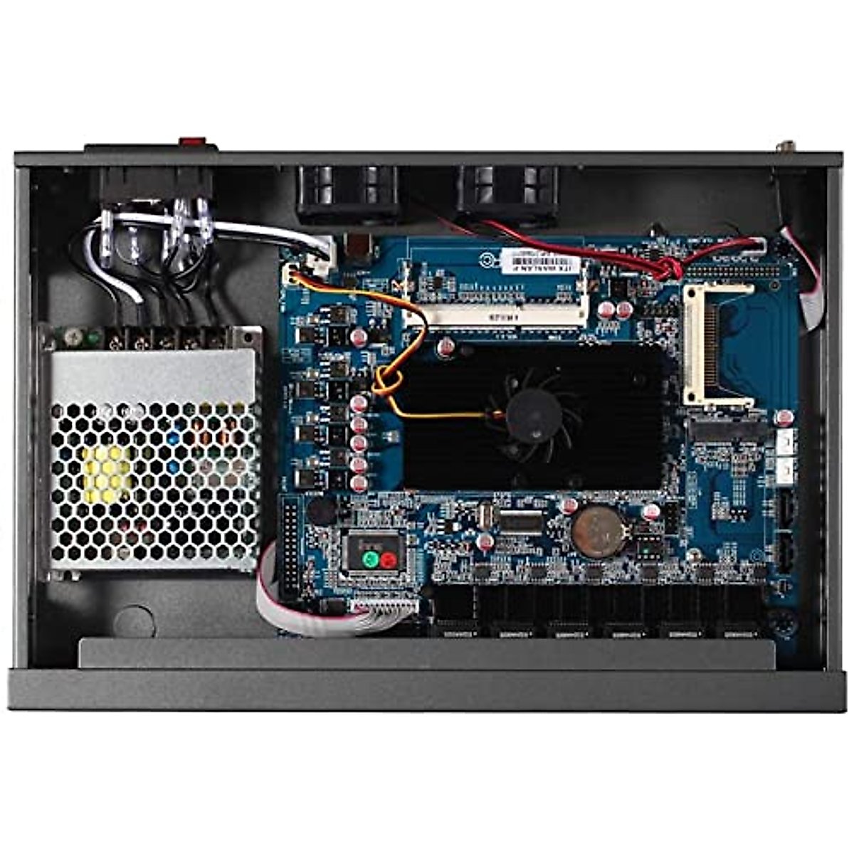 Partaker Firewall, OPNsense, VPN, Network Security Micro Appliance, Router PC, Intel Atom D525, 6 x Intel Gigabit LAN, COM, VGA, Fan, R3, 4G RAM, 64G SSD
