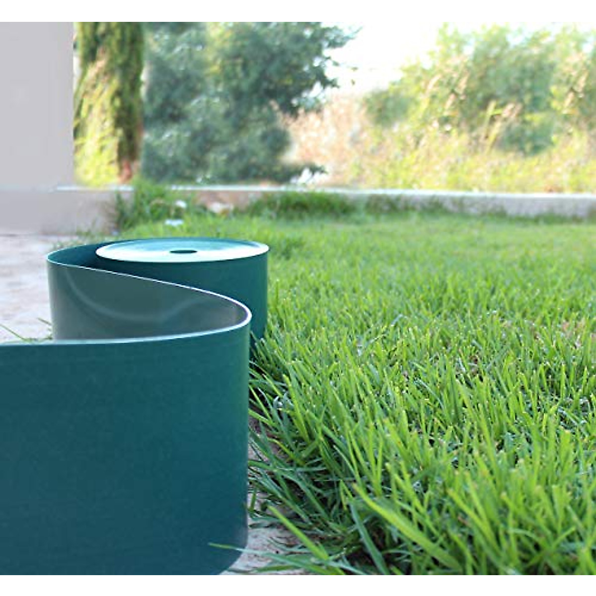 TABOR TOOLS Terrace Board, Landscape Edging Coil, Grass Barrier, Bender Board, Garden Liner,1/25" = 0.04" Inch Thin, 5 Inch High. ES24. (Black, 60 Ft)