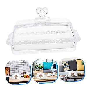 Parliky Cheese Dish Butter Plate Cake Glass Plate Butter Box Taste Glass Butter Container Cheese Container