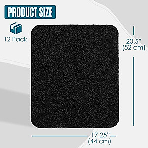 Houseables Urinal Mats, Floor Pads, 12 Pack, 17.25" x 22", Black, Blue, Square, Polypropylene Fibers, Disposable, Splash Mat, Pee Pad, for Men’s Bathroom, Urine, Restroom, Eliminating Odor