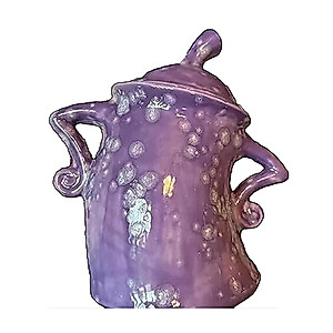 XbaLm Canister with Attitude,Cute Storage Canister, Food Storage Jar with Airtight Lid for Kitchen,Perfect for Coffee Tea Sugar Spices Ceramics Jars (purple)