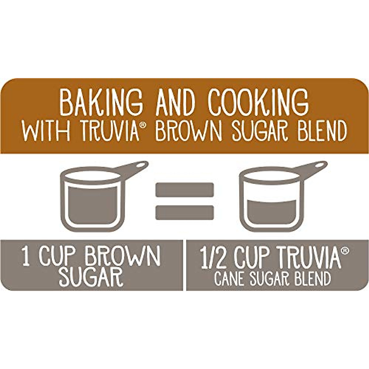 Truvia Brown Sugar Blend, Mix of Natural Stevia Sweetener and Brown Sugar, 18 oz Bag