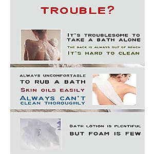 AARainbow 4 Packs Long Stretch Back Sponge with Rope Handles Back Scrubber Bath Shower Mesh Sponge Exfoliating Body Scrub Stretch Braided Loofah for Men and Women (B-1 Grey+1 Green+1 Pink+1 Coffee)