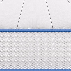 Nautica Home, 6" Relieve Innerspring Hybrid Mattress, Quilted Memory Foam Cover, High Density Comfort Latex Foam Layer with Bonnell Support Coil Springs Base, Size Full, White