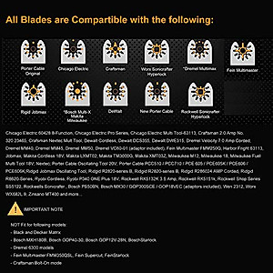 HEMUNC Drywall Blade for Oscillating Tool 4 Pack, Oscillating Saw Blades Fit Dremel, Dewalt, Fein Multimaster, Bosch, Makita, Milwaukee, Rockwell, Ryobi,Craftsman, Ridgid Multitool