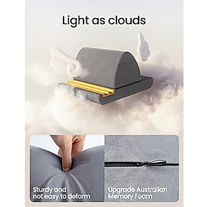 LISEN Tablet Stand Holder Lap Soft iPad Stand for Desk/Bed Reading- 9 Viewing Angles Tablet Stand Ergonomic Gifts for Tablet, Book, Kindle, Tab, E-Reader