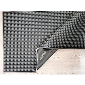 Bar Mat Quality Rubber Barber Service Mat, Black Coffee Bar Mats, Spill Mat for Counter-Top (16''X28'')
