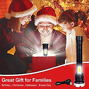VASTFIRE Rechargeable Flashlights High Lumens 2000000 Zoomable 2023 Best Floodlight Spotlight Strobe Light Lanterns Brightest Flashlight for Emergencies Camping Power Outage Cars