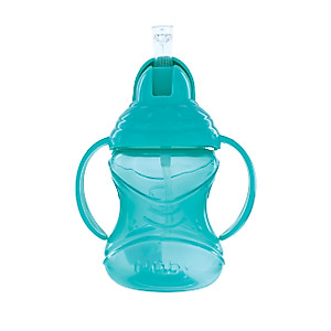 Nuby No-Spill Flip N' Sip Clik-It Cup with 360 Straw, 8 Ounce, Colors May Vary, Multicolor