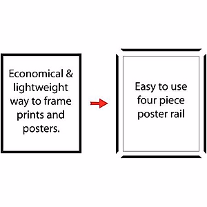 Mainstays 24x36 Basic Poster & Picture Frame, Black, Set of 2
