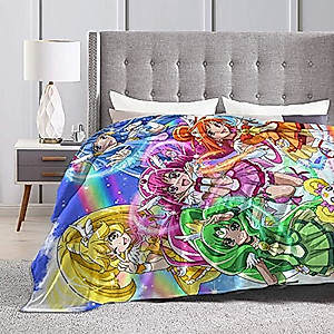 G.Litter for.ce Flannel Fleece Anime Blankets Ultra-Soft Warm Fuzzy Lightweight Throw Blankets All Season for Couch and Bed Blankets 50''x40'', Black