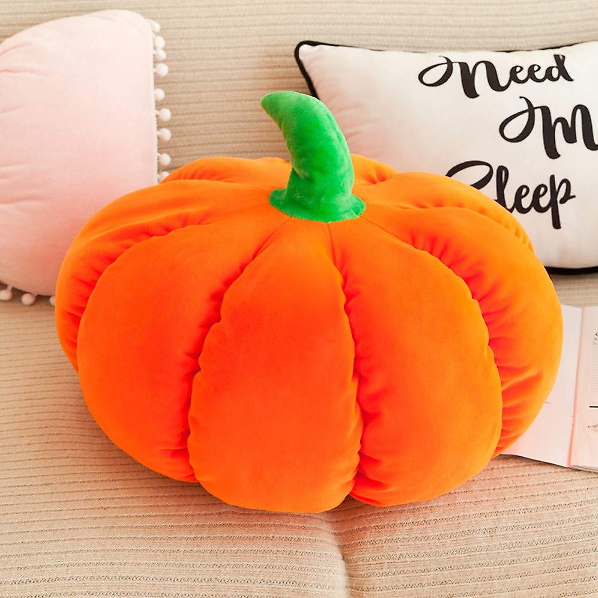GracesDawn Plush Soft Pumpkin Plush Pillow Pumpkin Decoration Sofa Pillow Soft Pumpkin Gift. Plush Toy, Children’s Gift Orange (40cm[15.7] inch)