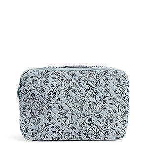 Vera Bradley Women's Cotton Laptop Organizer, Perennials Gray - Recycled Cotton, One Size