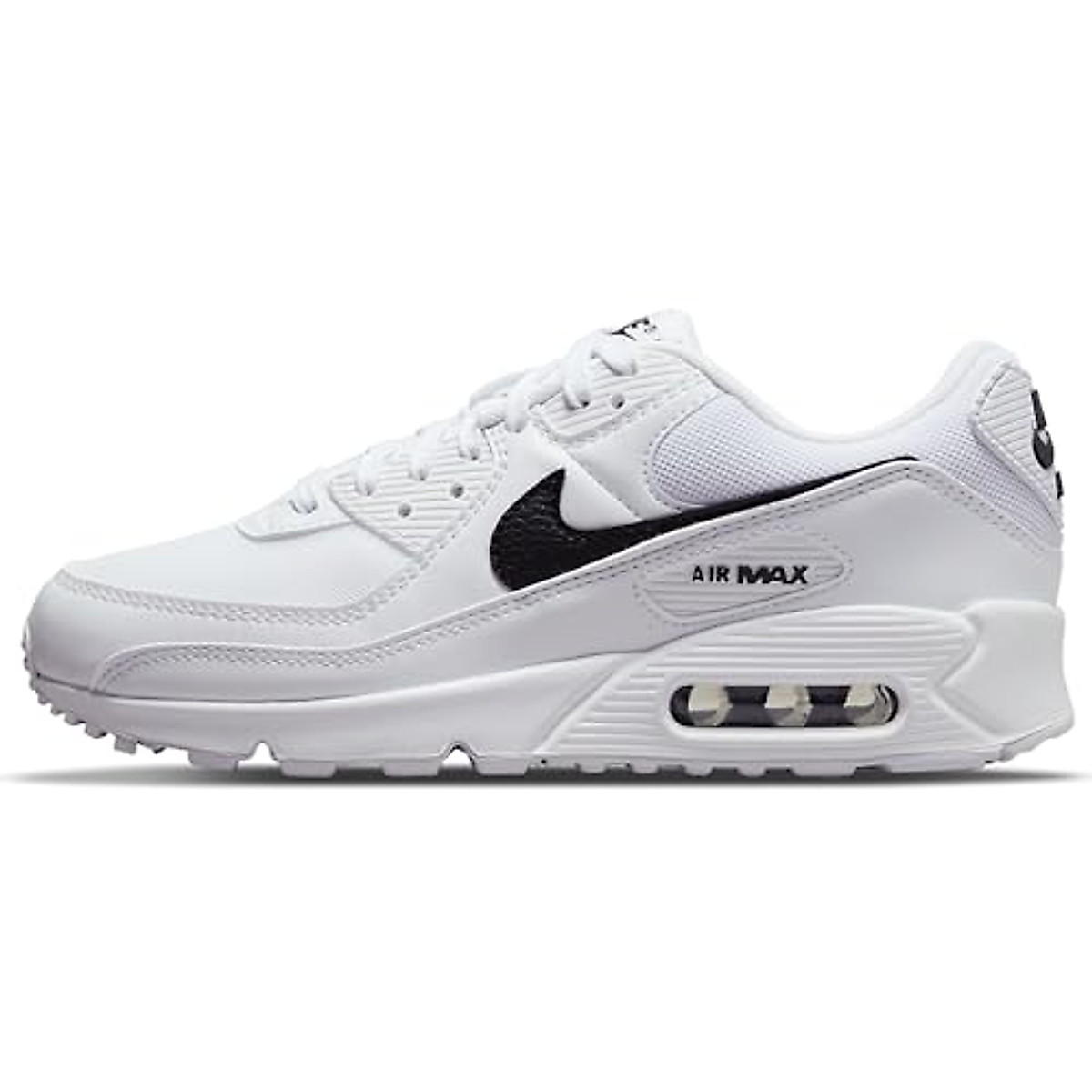 Nike WMNS Air Max 90 Women's Shoes (White/White/Black, us_Footwear_Size_System, Adult, Women, Numeric, Medium, Numeric_12)