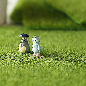 Shindel Fairy Artificial Grass, Miniature Fake Garden Grass for Crafts, Ornament Garden Dollhouse DIY Decoration, 6''x 6'', 4 PCS