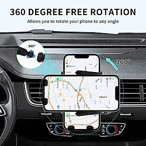 Wireless Car Charger, Phone Mount for Car Wireless Charger Smart Sensor Air Vent, Automatic Clamping Phone Holder Compatible with iPhone 13/12/11//XS/XR/8, Samsung S22/S21/S20/Note 20, etc(Black)
