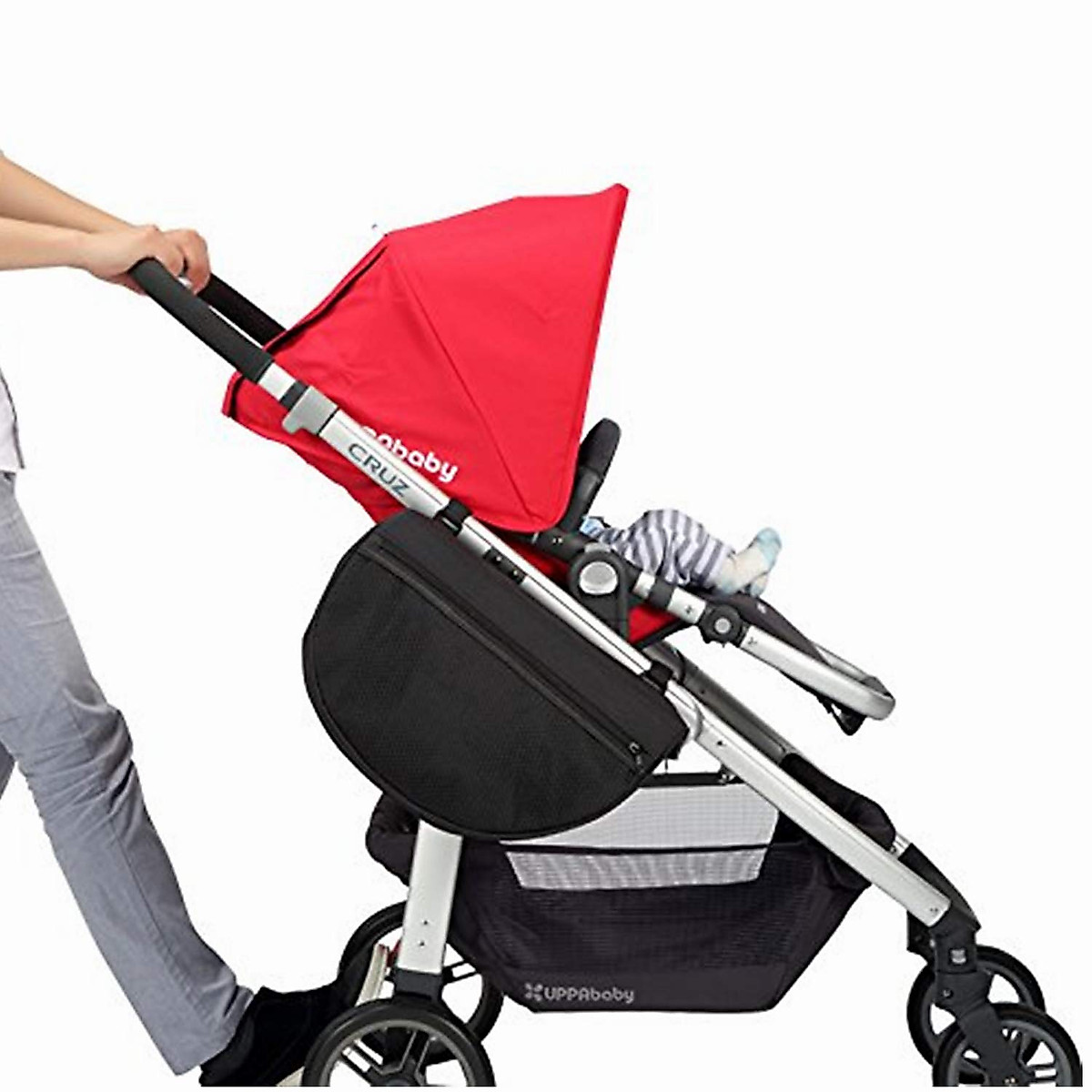 Insulated Universal Stroller Organizer, Stroller Side Sling Saddle Bag,Multiple Zipper Pockets for Bottle, Diaper, Phone, Toys, Baby Items - Fits All Strollers, Easy Installation